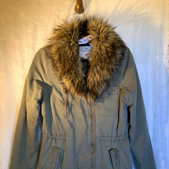 H&M | Jackets & Coats | Hm Faux Fur Outer Shell Coats Jackets Waistcoats Green | Poshmark
